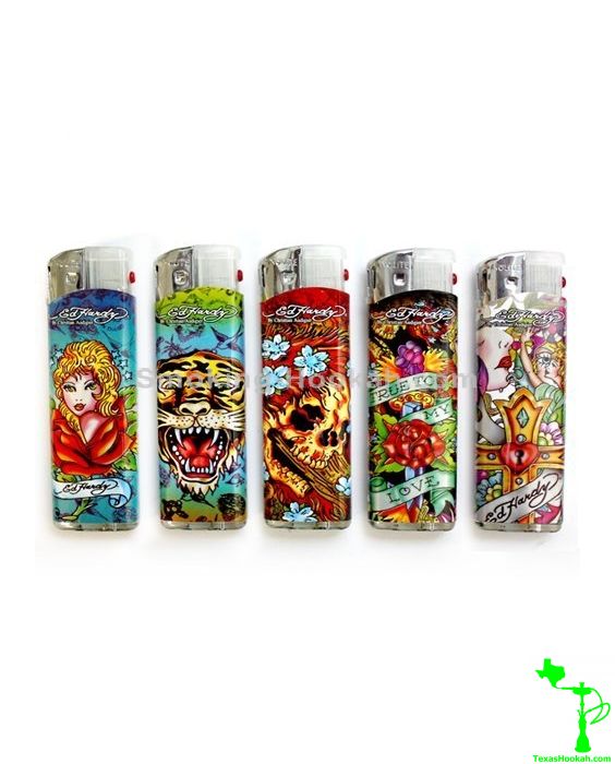 Ed Hardy Torch Tattoo Lighters - TexasHookah.com
